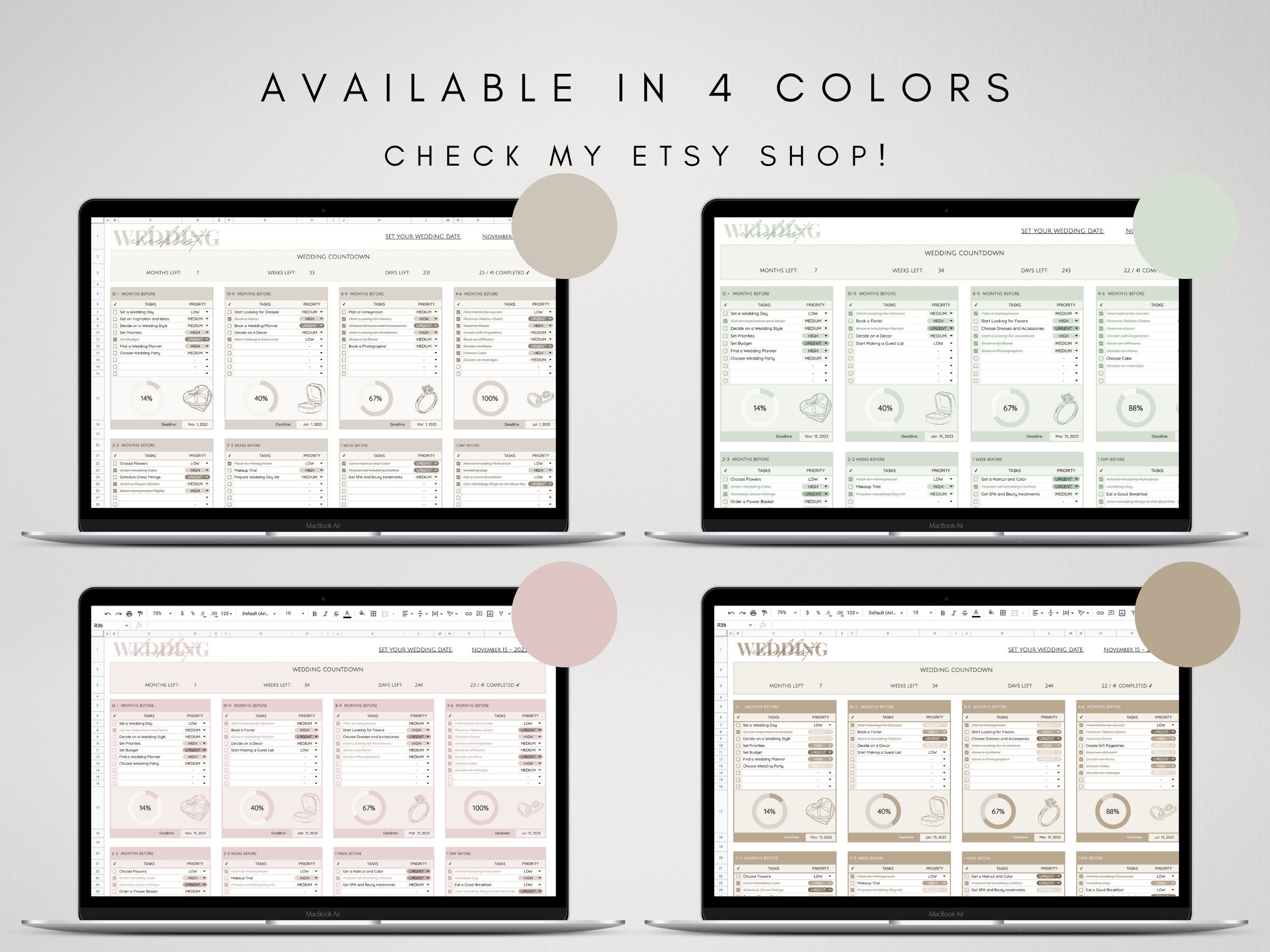 Wedding Venue | Venue Comparison Spreadsheet | Wedding Planner Instant ...
