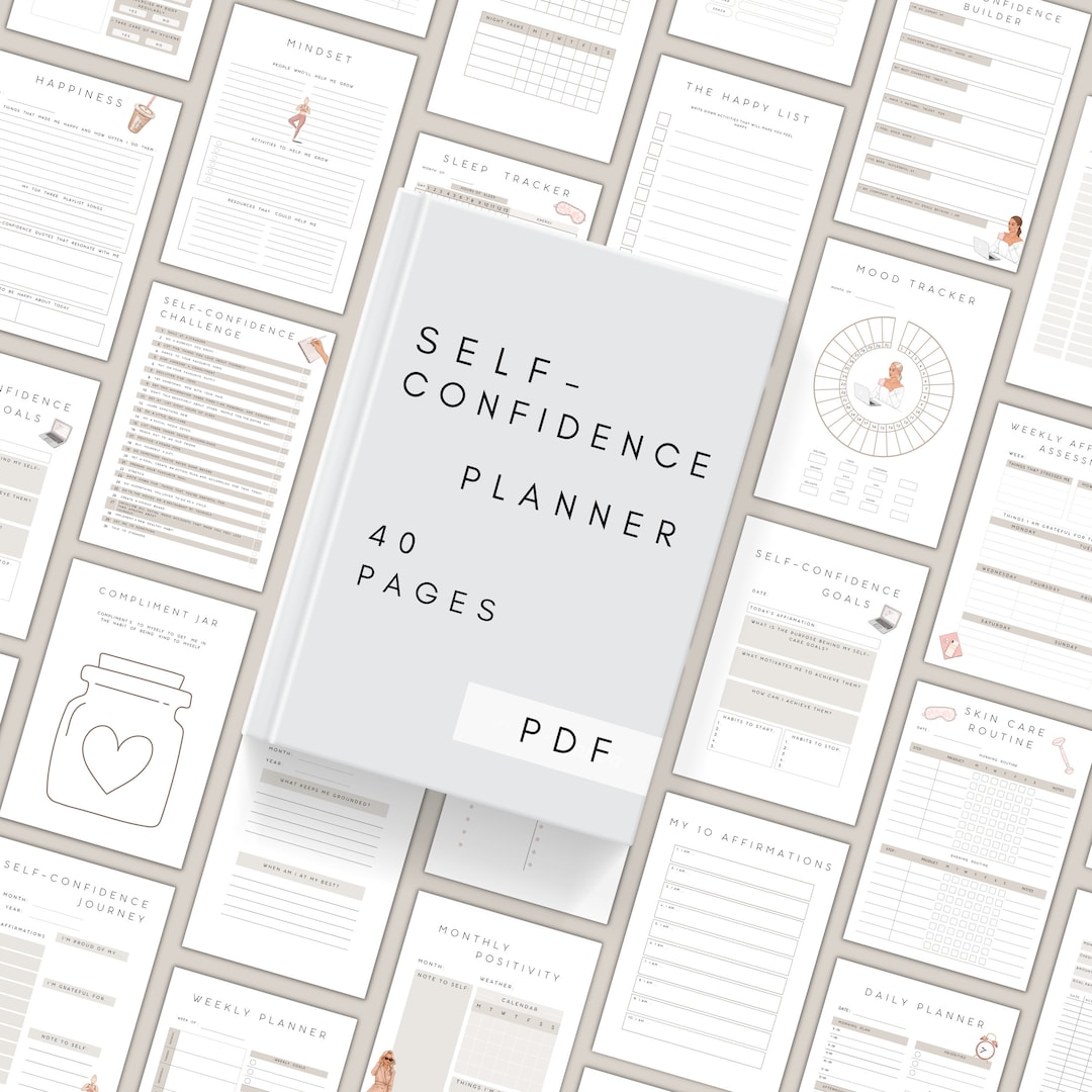 Printable Self-confidence Worksheet | Digital Self-esteem Journal ...