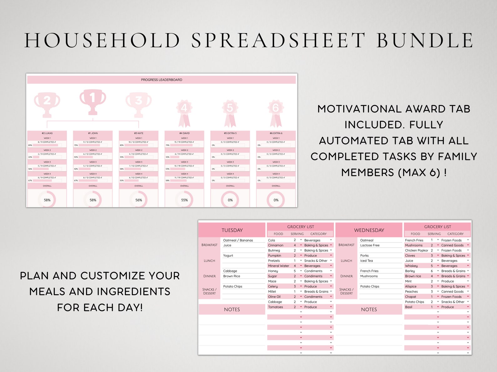 Household Google Sheets Planner | Household Management Binder ...