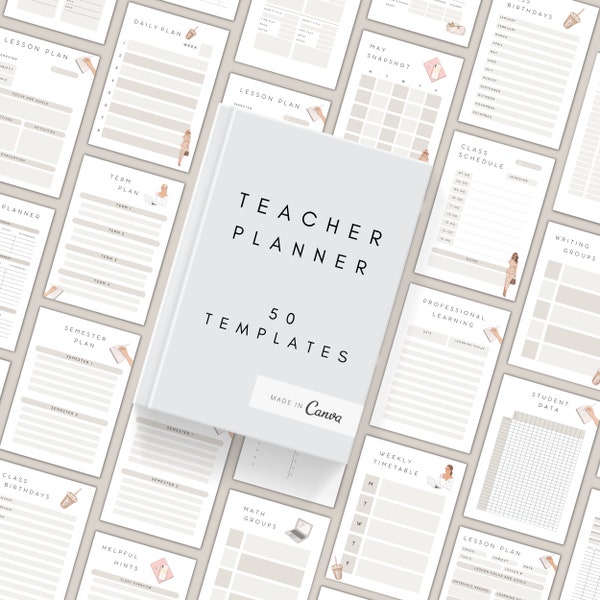 Teacher Planner Printable - Etsy