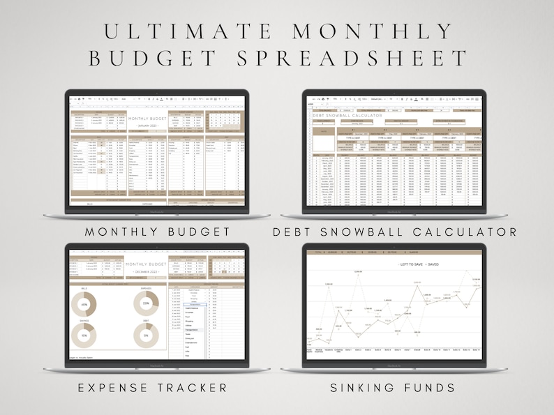 Ultimate Monthly Budget Spreadsheet Template for Google Sheets - Etsy