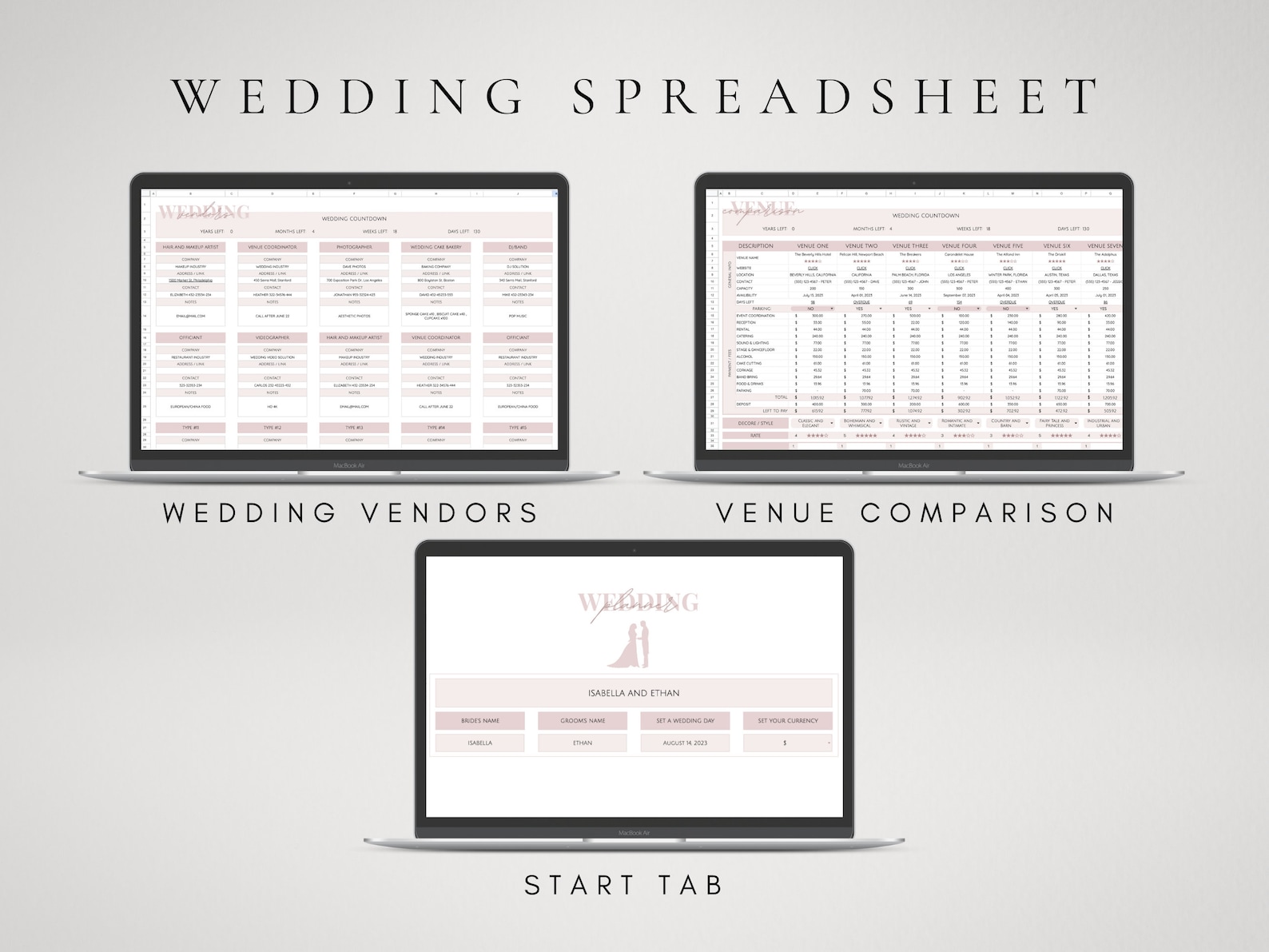 Wedding Planner Google Sheets| Digital Wedding Planning Spreadsheet ...