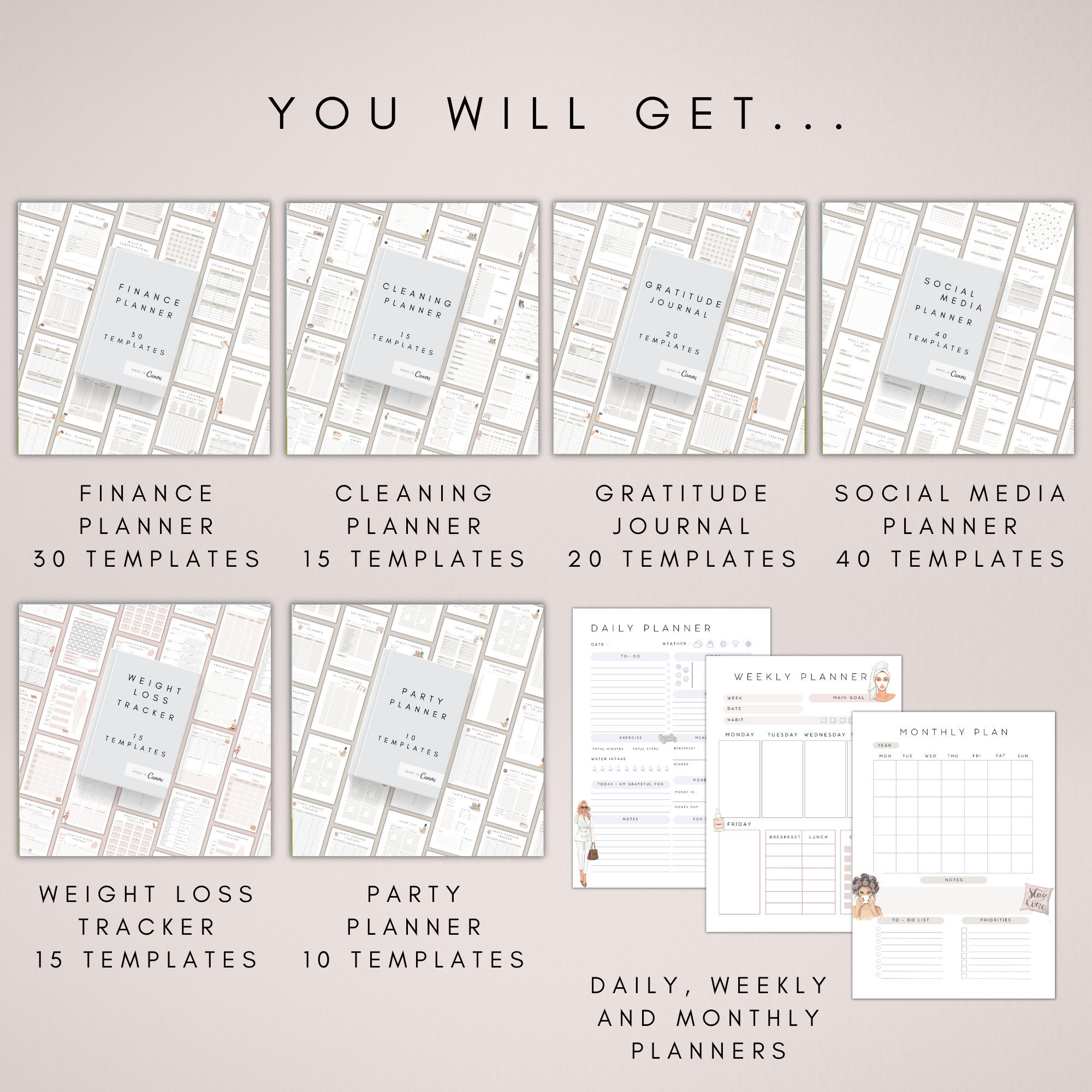 Ultimate Life Planner Bundle | ADHD Planner Digital | Productivity ...
