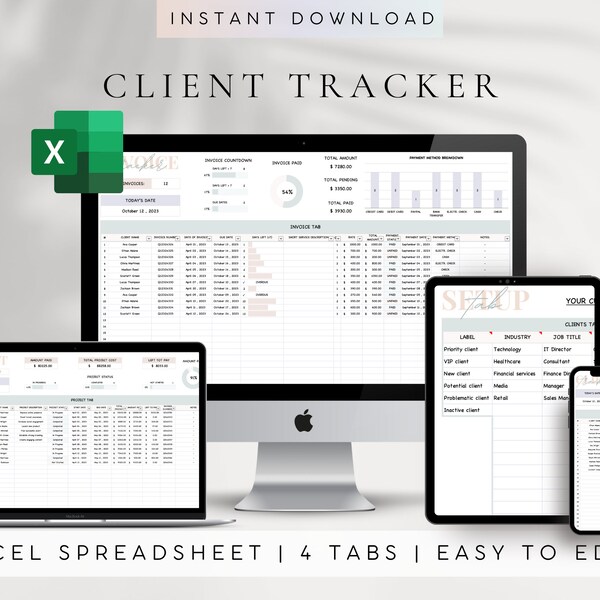 Excel Spreadsheet Tracker Work Sales - Etsy