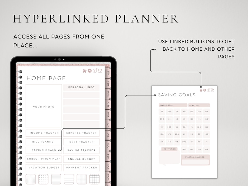 Digital Budget Planner Goodnotes Template | iPad Expense/income Tracker ...