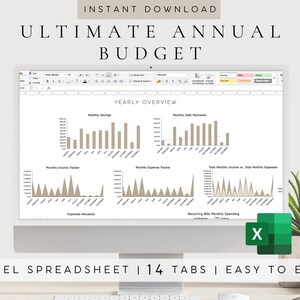 Annual Budget Spreadsheet Template Excel Excel Budget Template Monthly ...