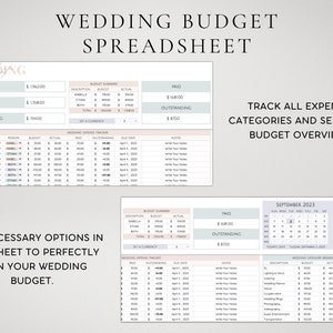 Wedding Budget Planner Template Google Sheets Wedding Budget Tracker ...