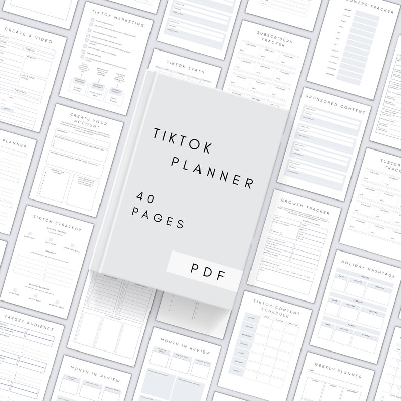 Printable Tiktok Planner | Digital Marketing Planner | Tiktok Strategy ...