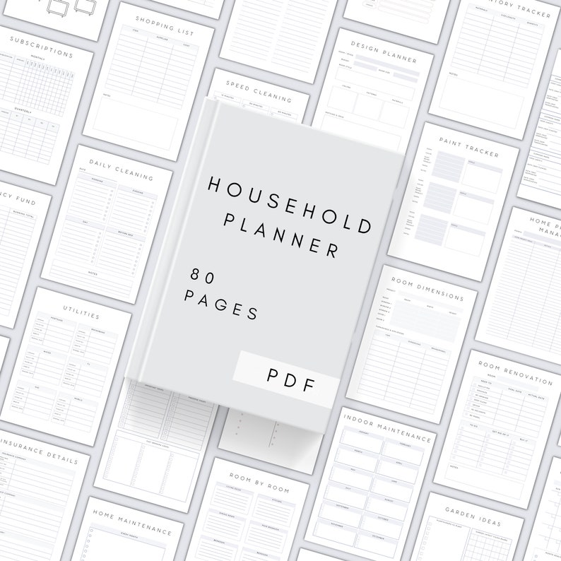 Printable House Management Binder | Digital Household Planner | Life ...