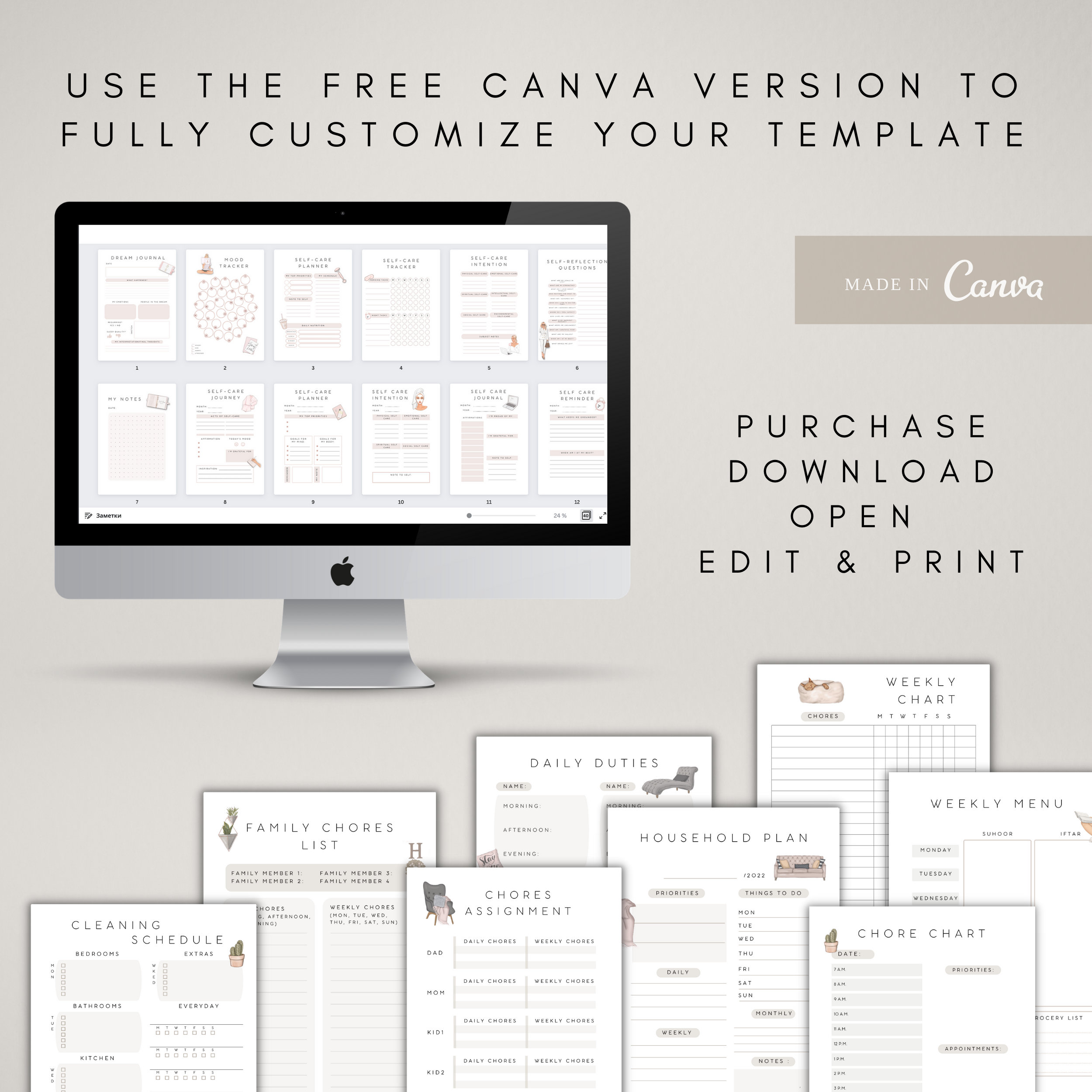 Cleaning Planner Template | Editable Cleaning Schedule | Cleaning ...