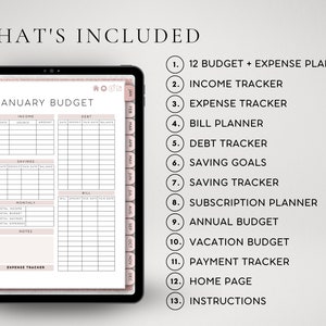 Digital Budget Planner Goodnotes Template | iPad Expense/income Tracker ...