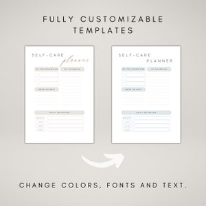 Wellness Journal Digital | Self Care Planner | Self Care Worksheet ...
