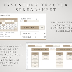 Google Sheets Inventory Tracker Spreadsheet | Product Management Tool | Inventory Management ...