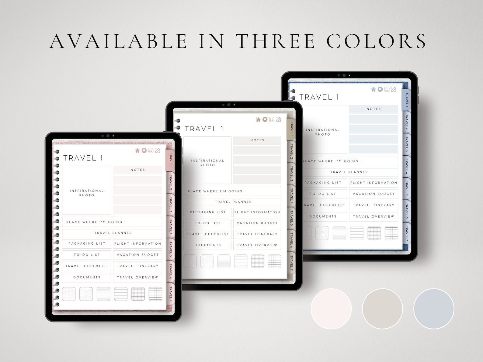 Digital Travel Journal Template | Travel Planner for Goodnotes | Travel ...