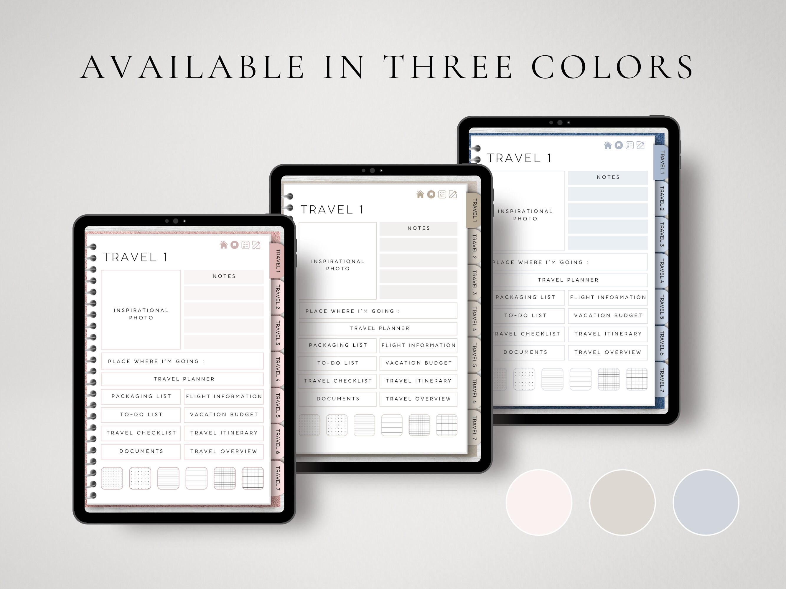 Digital Travel Journal Template | Travel Planner for Goodnotes | Travel ...