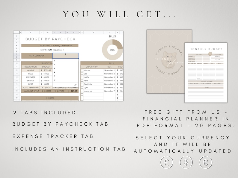 Paycheck Budget Template Google Sheets Budget by Paycheck - Etsy