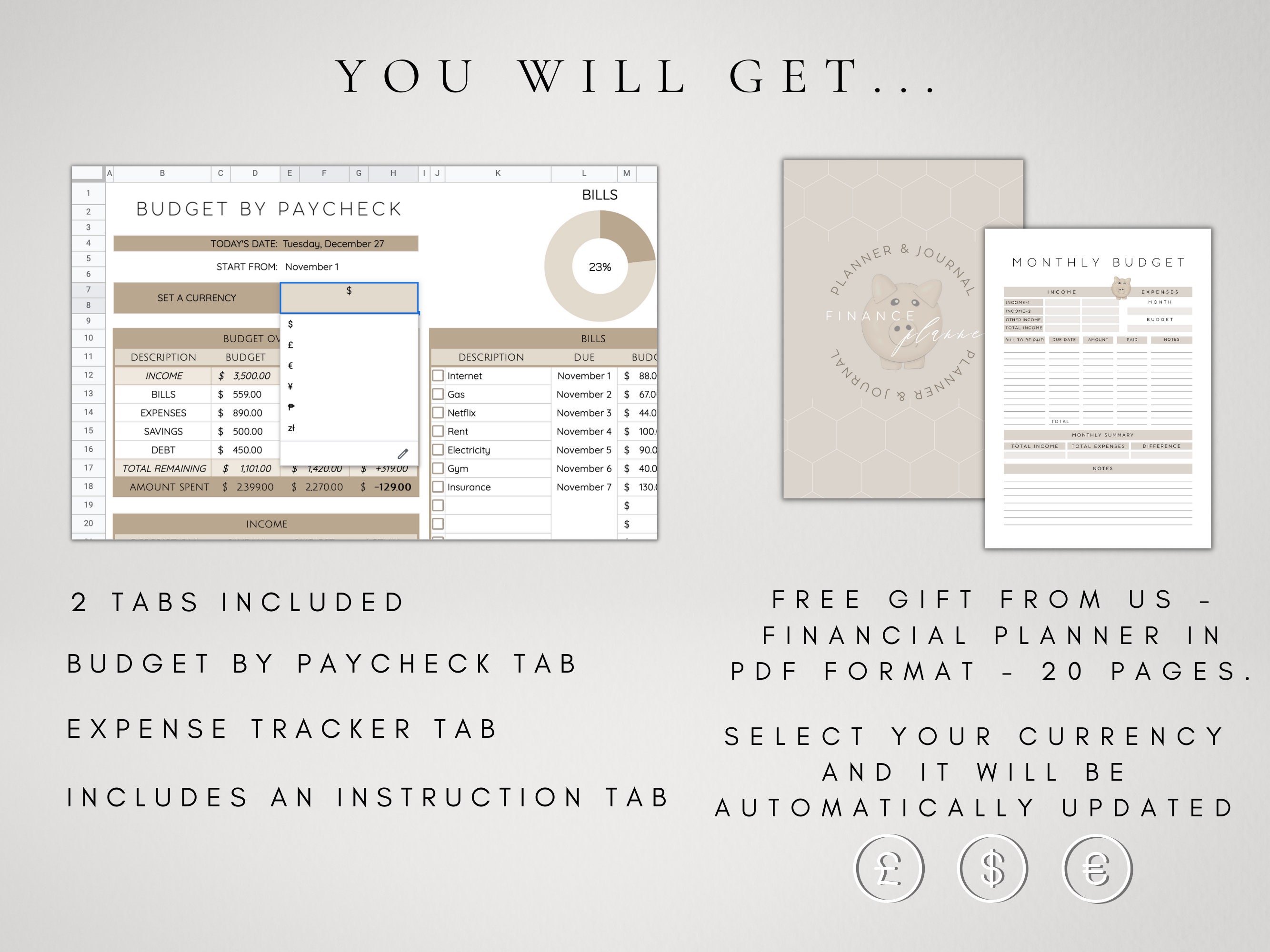Paycheck Budget Template Google Sheets Budget by Paycheck - Etsy