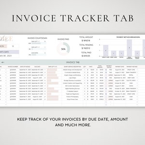 Client Tracker Spreadsheet Invoice Template for Small Business Client ...