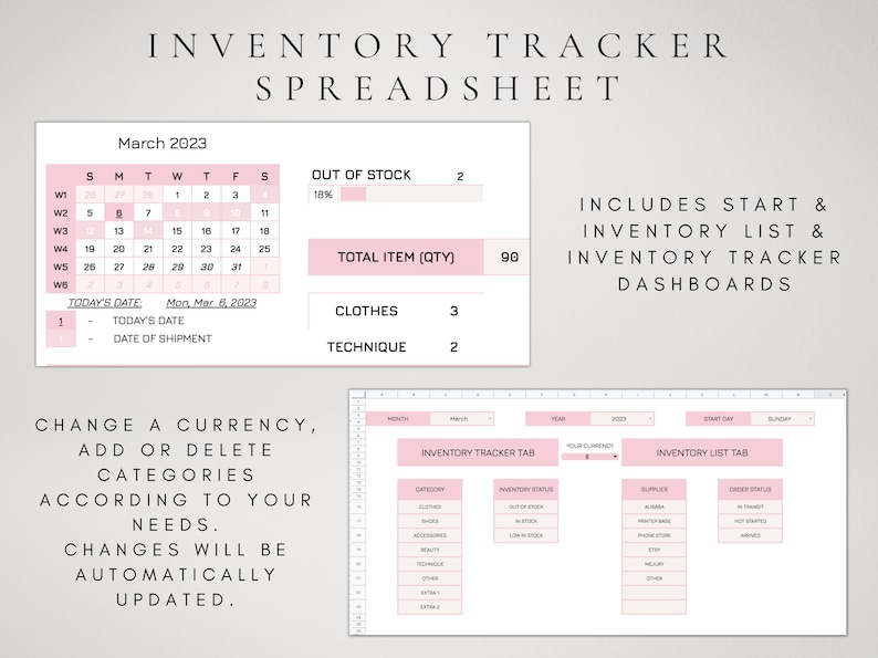 Inventory Tracker Template Spreadsheet Google Sheets | Products ...