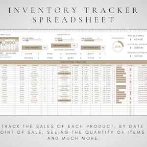 Google Sheets Inventory Tracker Spreadsheet | Product Management Tool | Inventory Management ...