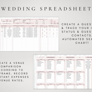 Wedding Planner Google Sheets| Digital Wedding Planning Spreadsheet ...