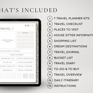 Goodnotes Travel Planner | Digital Travel Journal Template | Holiday ...