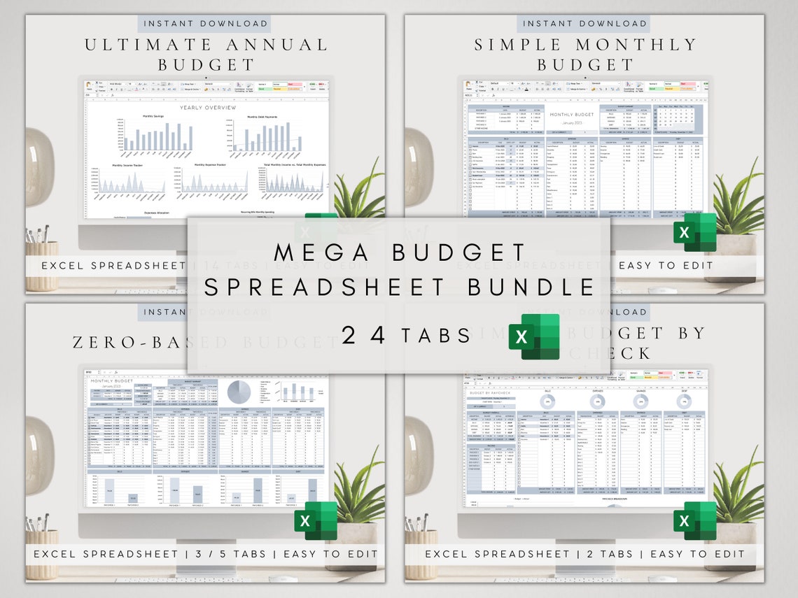 Excel Template Finance Spreadsheet Bundle Digital Budget - Etsy