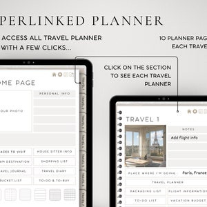 Goodnotes Travel Planner | Digital Travel Journal Template | Holiday ...