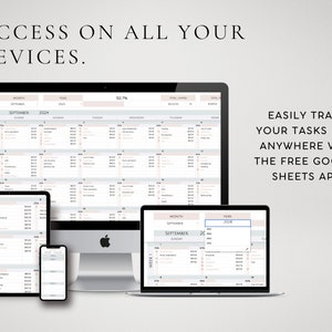 Digital Monthly Bill Calendar Template Google Sheets | Expense Tracker ...