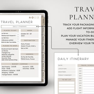 Goodnotes Travel Planner | Digital Travel Journal Template | Holiday ...