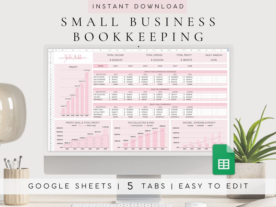 Small Business Bookkeeping Template | Bookkeeping Spreadsheet ...