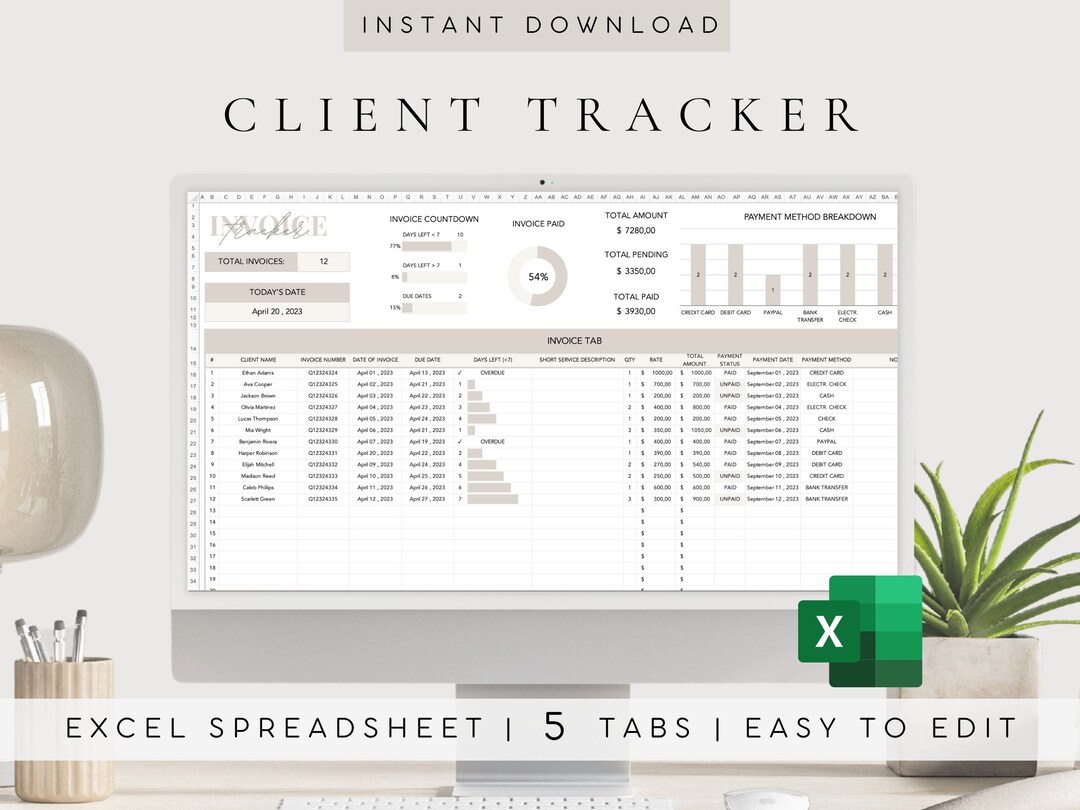 Small Business Template| Digital Client Tracker| Google Sheets for ...
