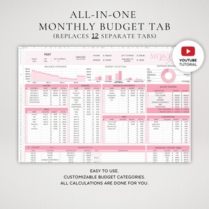 Monthly Budget Planner | Google Sheet Budget Spreadsheet | Personal ...