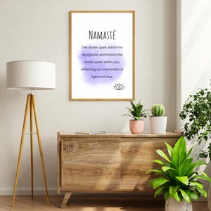 Namaste-Wandkunst – spirituelles druckbares Poster mit inspirierendem ...
