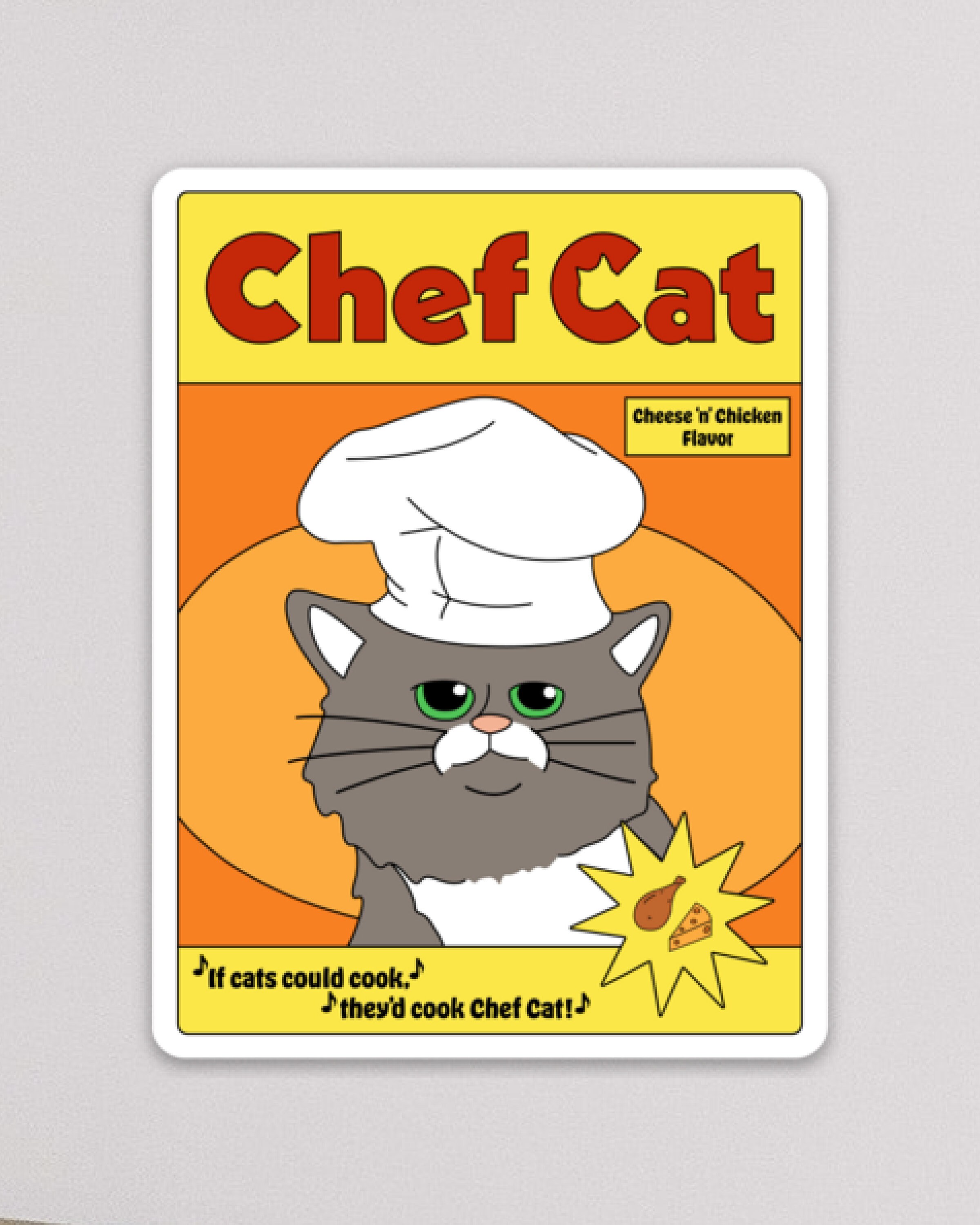 Bob's Burgers Fridge Magnets Bob's Burgers Chef Cat - Etsy