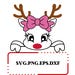 Cute Christmas Reindeer SVG,PNG, Digital Download Use for POD, Santa's ...