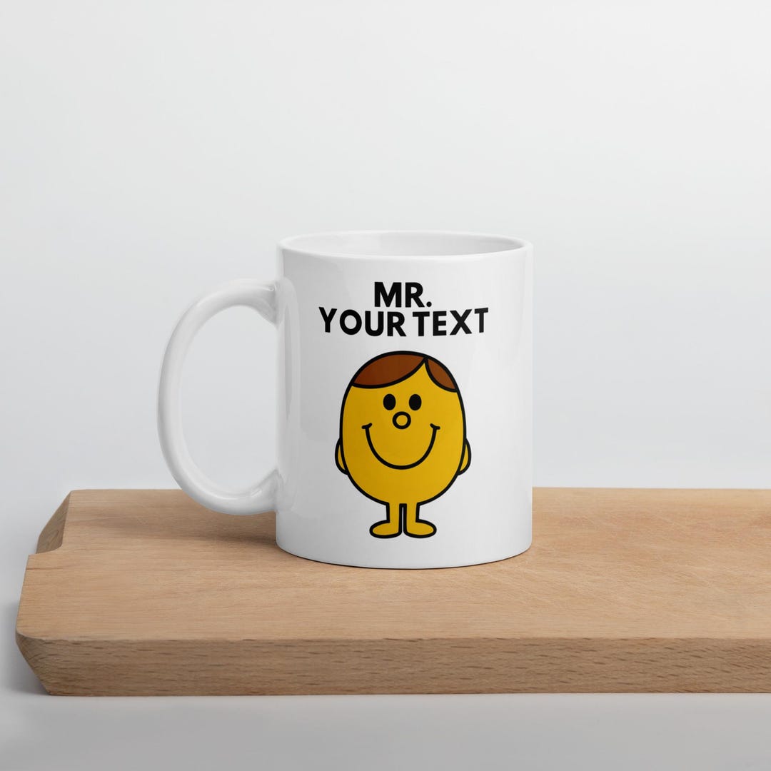Novelty Personalised Mr Men Mug, Custom Text Fathers Day Gifts, Miss ...
