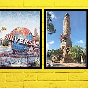 Universal Orlando Watercolour Style Prints, Universal Prints, Universal ...