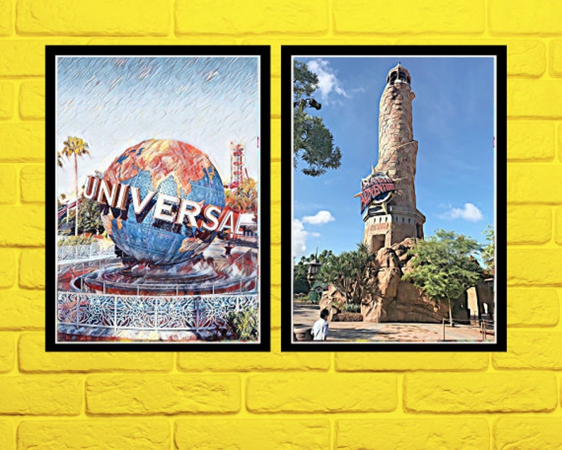 Universal Orlando Watercolour Style Prints, Universal Prints, Universal ...