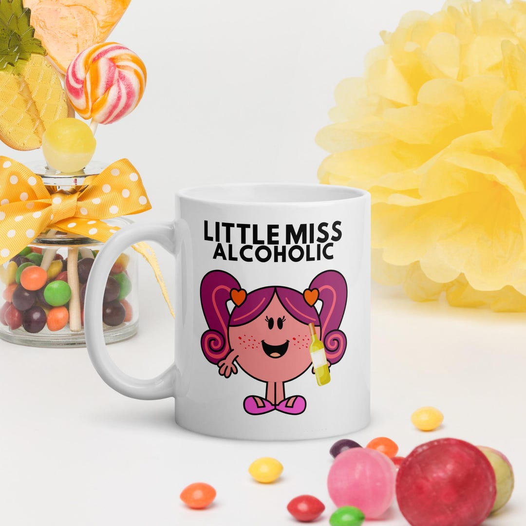 Little Miss Alcoholic, Funny Little Miss Mug. Personalised Little Miss ...