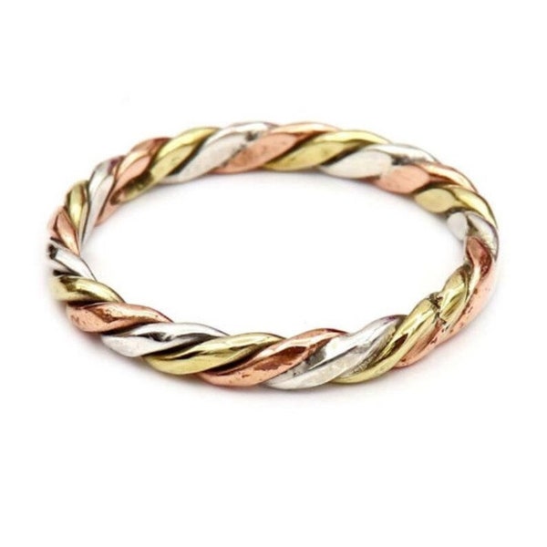 Braided Copper Ring - Etsy