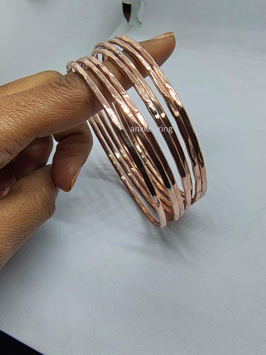 Pure Copper Bangle, Set of 7 Solid Copper Bangle,handmade Bangle,copper ...