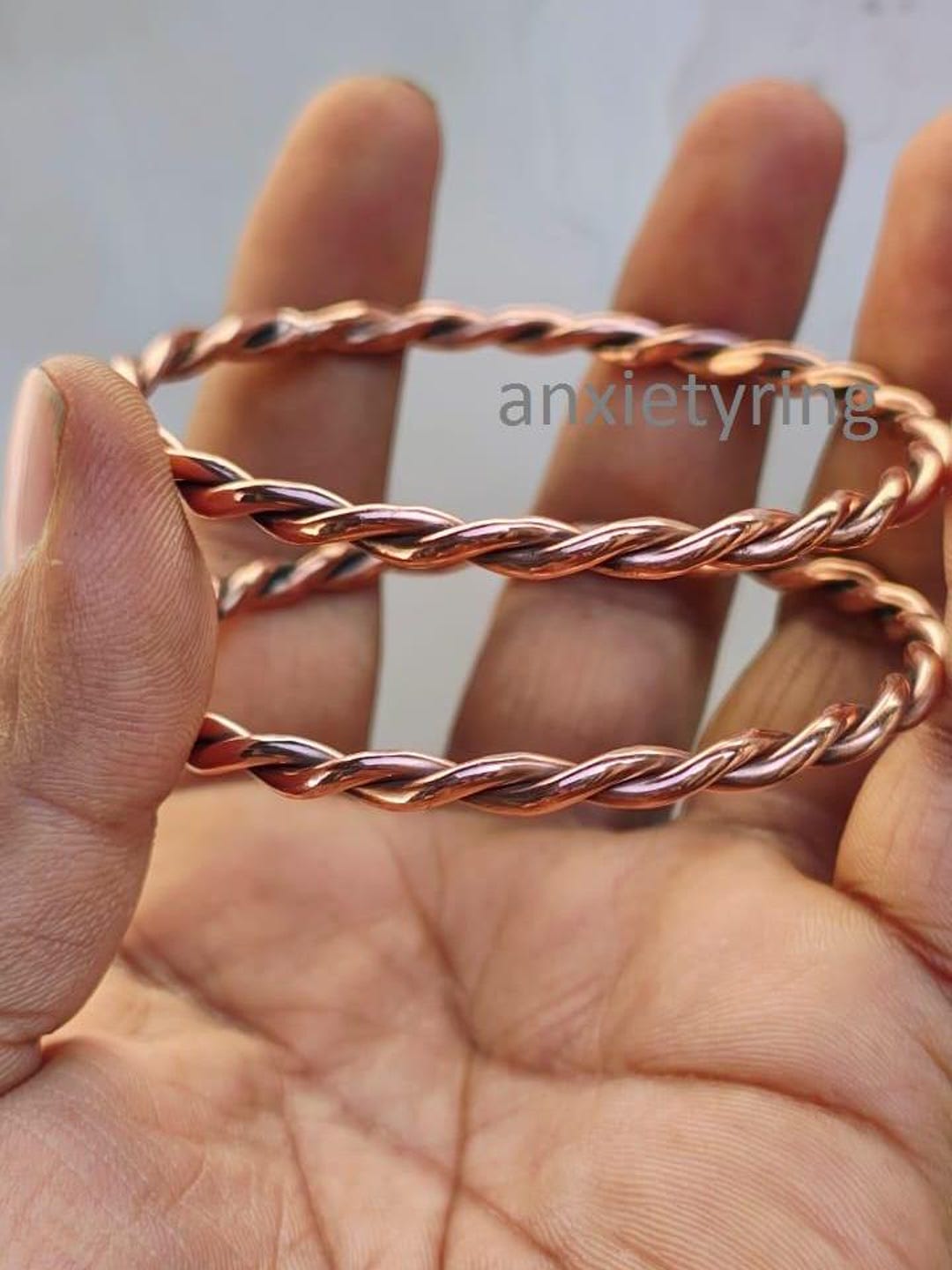 Braided Copper Tensor Bracelet Set: Sacred Cubit Bangles for Energy ...