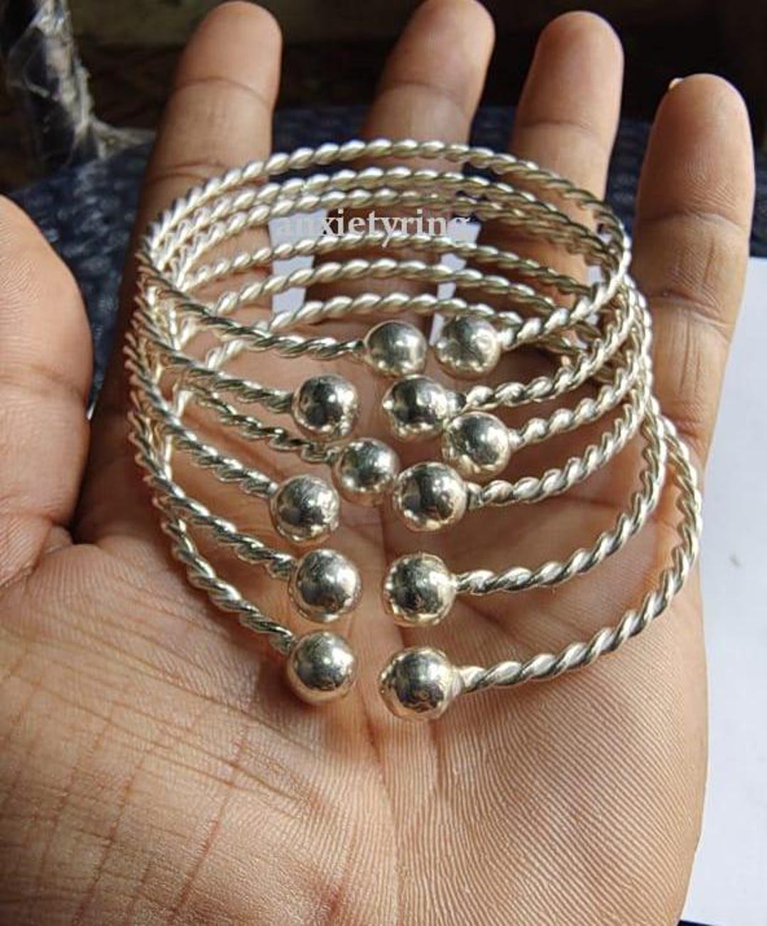 Belize Bangles, Thick West Indian Bangles, Set of 6 Bangles, 925 Sterling Silver Bangle ...