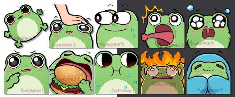 50 Cute Frog Emotes | Twitch and Discord | - Etsy