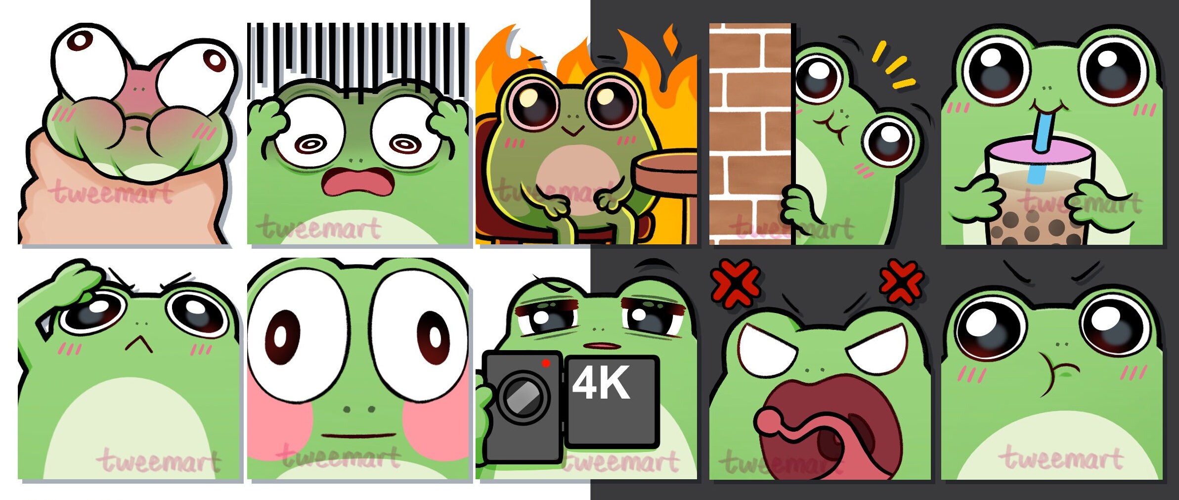 50 Cute Frog Emotes Twitch and Discord - Etsy