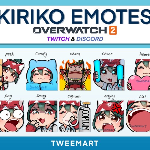 Overwatch Kiriko Emote Set / OW / Twitch / Discord / Youtube / - Etsy