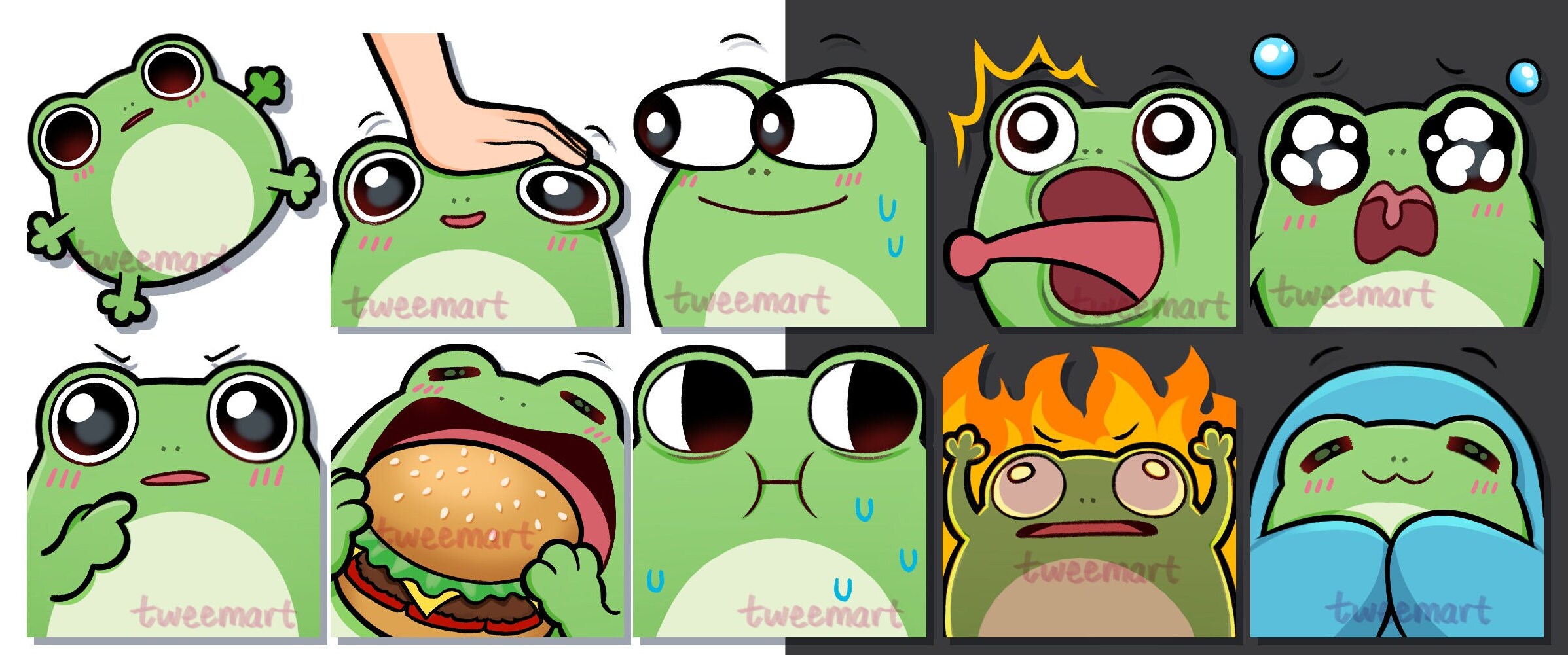 10 Cute Frog Emotes (SET 3) | Twitch and Discord | - Etsy