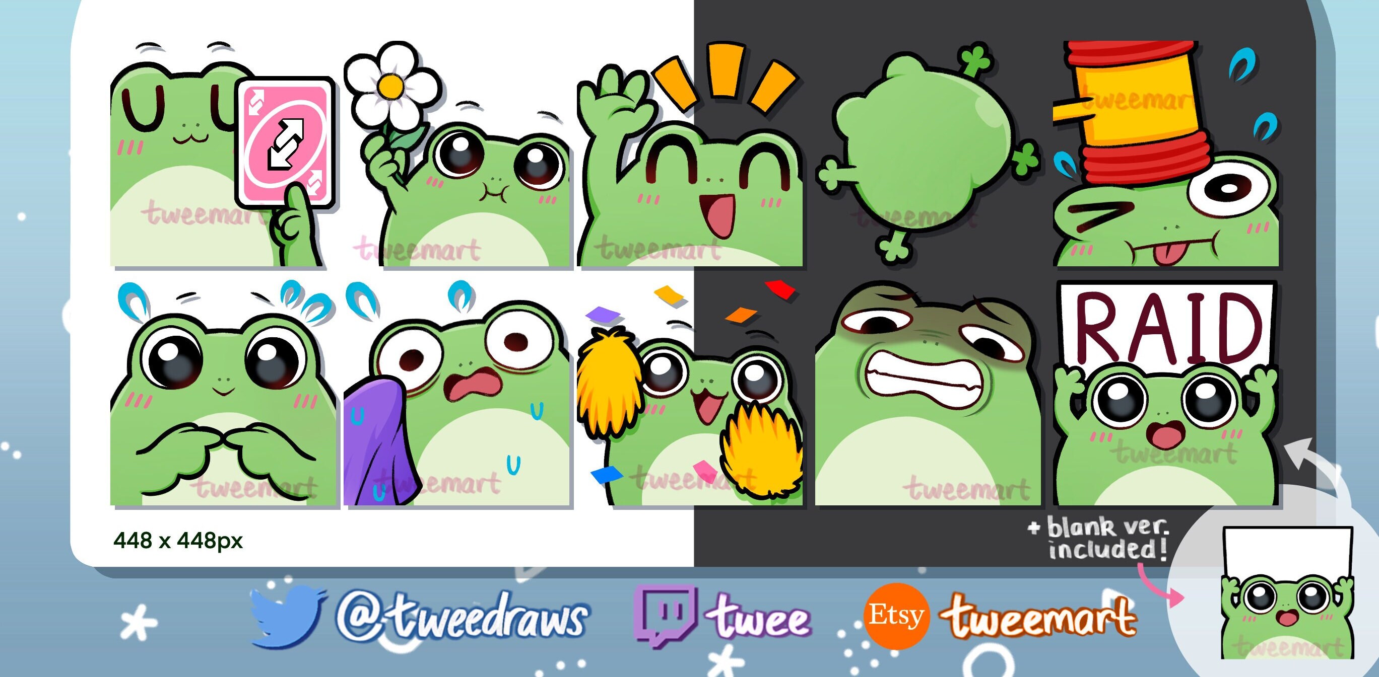 10 Cute Frog Emotes (SET 2) | Twitch and Discord | - Etsy