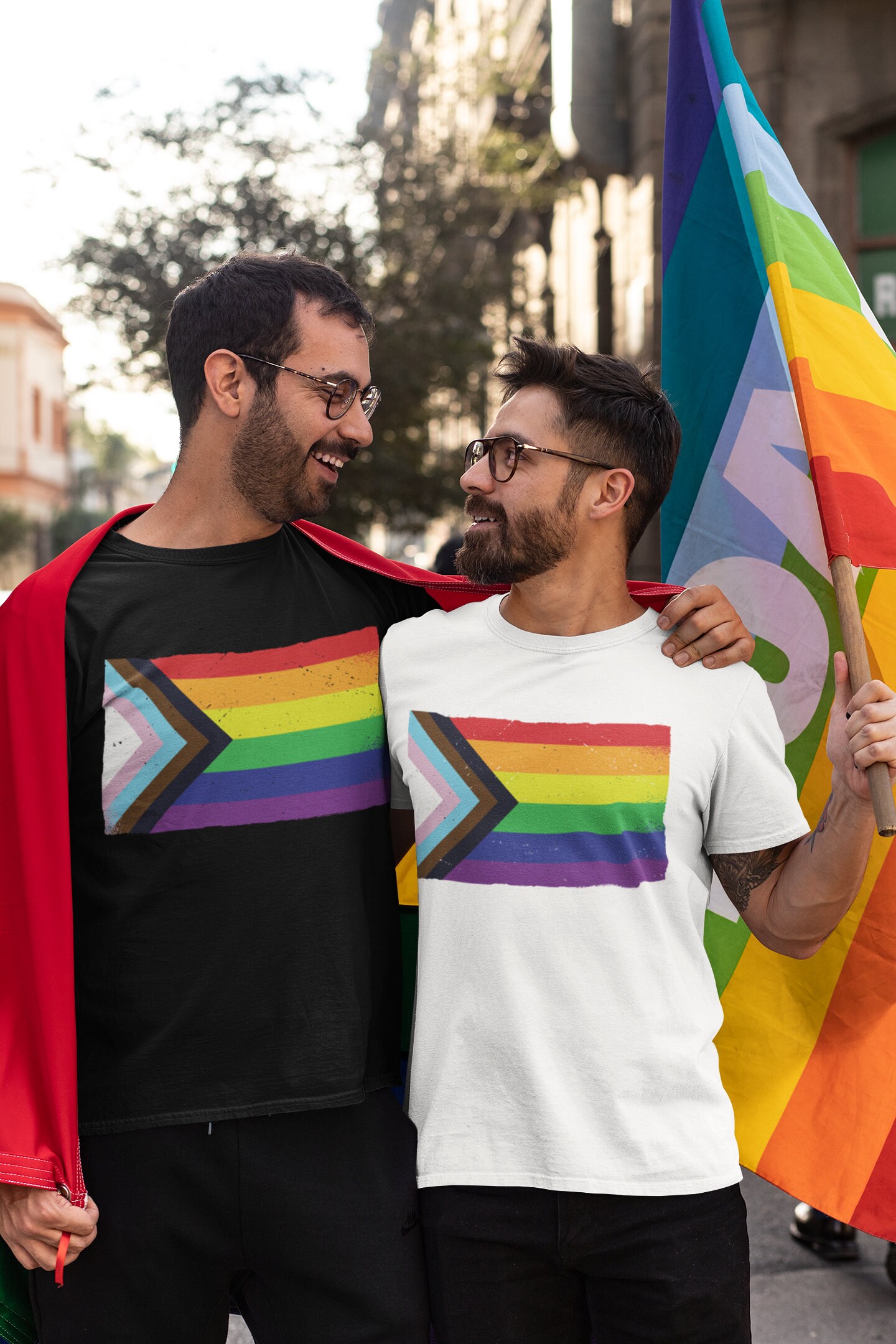 LGBTQ Black Pride Flag Shirt, Rainbow Flag Shirt, Gay Rainbow Shirt ...
